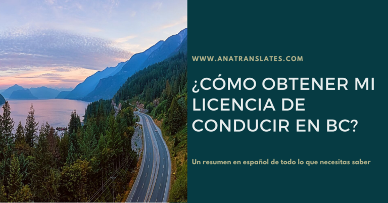 7 pasos para tramitar tu licencia de conducir en British Columbia